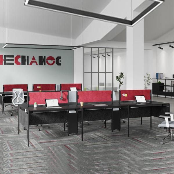 Quality Red Black 6-Person Office Workstation Desk BS-W101 for sale