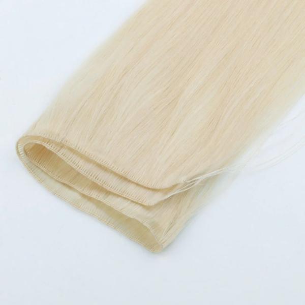 Quality Double Drawn Handtied Human Hair Extensions 100g/pack Russian Human Virgin Remy Hair for sale