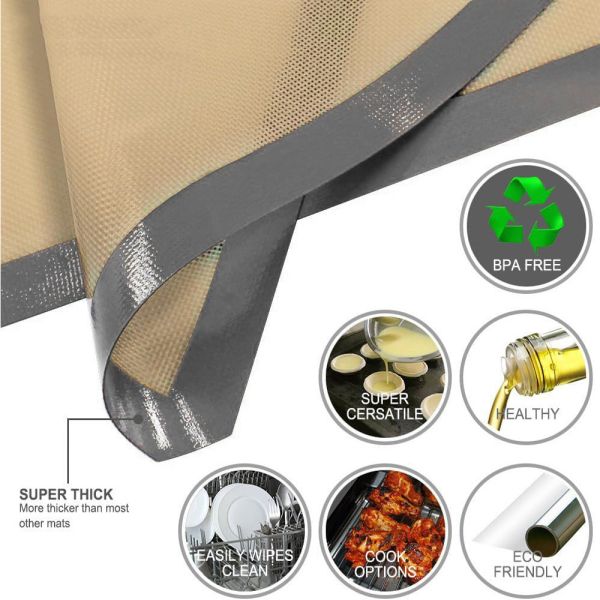 Quality Silicone Rectangular Baking Mat, Non-Stick, Reusable, Dishwasher Safe, Food Safe for sale