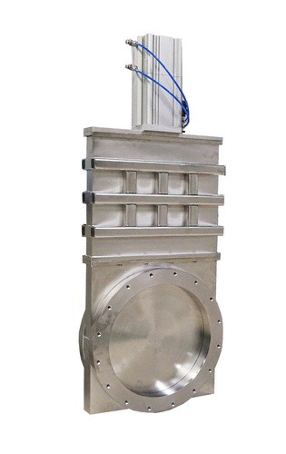 Quality Compact Slide Gate Valve Pneumatic Drive 0.6～0.7 Mpa Working Pressure for sale