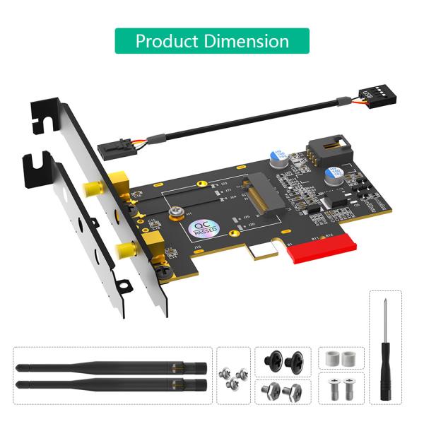 Quality NGFF M.2 Key A To PCl-e X1 Adapter For WiFi And Bluetooth Card Connect Bluetooth for sale