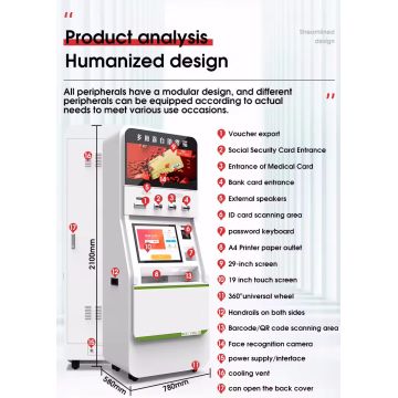 Quality Advanced Windows 10 Android Self Service Kiosks With Dual Touchscreens for sale