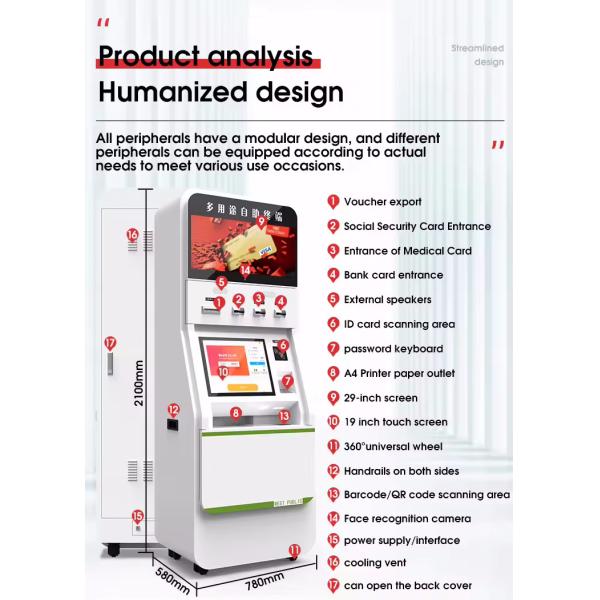 Quality Windows 10 Self Service POS System with Dual Touchscreens and Barcode Scanner for sale