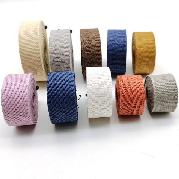 Quality GRS Herribone Woven Paper Ribbon Roll Plain Pattern Assorted Color Solid for sale