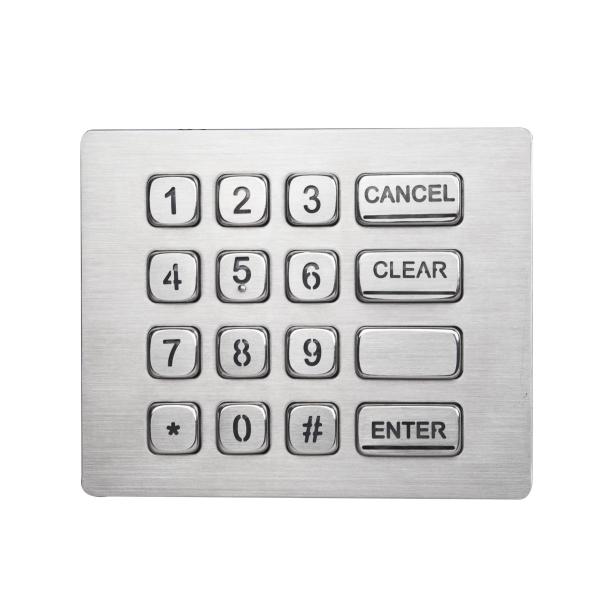 Quality Durable16 keys backlit brushed steel numeric keypad with USB electronic for sale