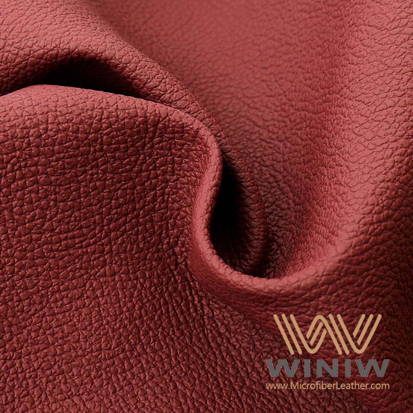 1.4mm Thickness Lychee Textured Soft Solid Color for Bags Vegan Lather