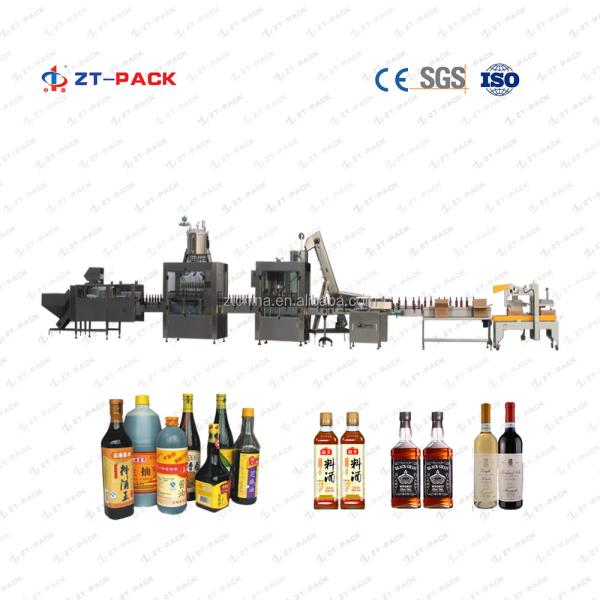 Quality Gravity Low Viscous Watery Liquid Filling Machine Line for Vinegar Soy Sauce for sale