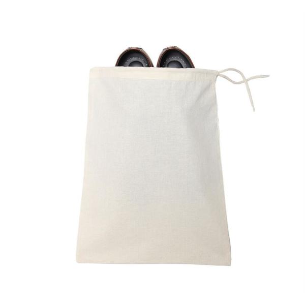 Quality Small Custom Cotton Drawstring Bags Bulk With Shoe Compartment Machine Washable for sale