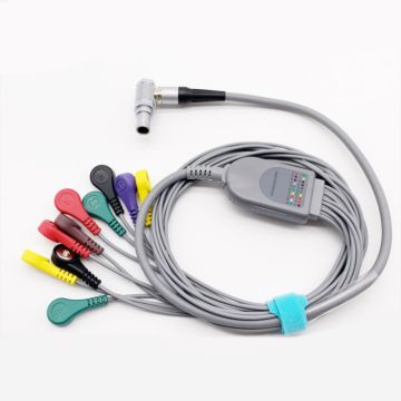 Quality GE CM3000 10 Pin 10 Lead ECG Holter Cable 0.9m Snap Connector for sale
