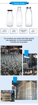 Custom Printed Clear Transparent Glass Sauce Bottle for Drinking with Metal Lid