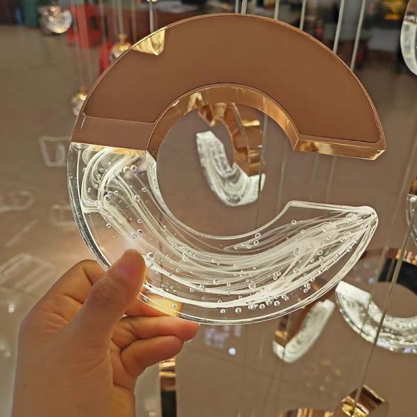 Quality Modern Loft Chandelier Design C-type Acrylic Chandelier For Minimalist Ceiling for sale