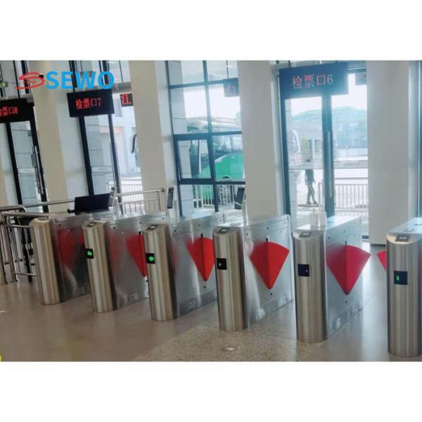 Quality Security Flap Barrier Gate Turnstile For Subway Station Pedestrian Access for sale