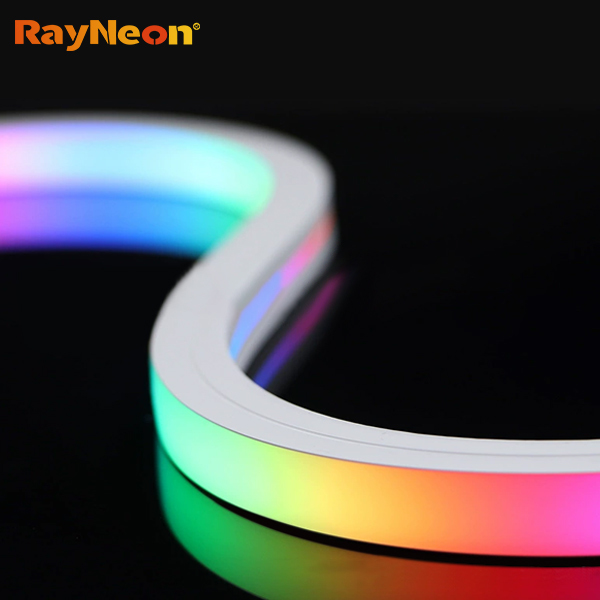 Quality 12 * 12 LED neon light strip with outdoor waterproof atmosphere lighting project, building body lighting illusion color DMX512 running horse light strip source factory for sale