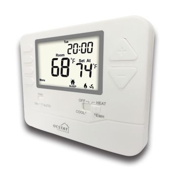 Quality 24V Digital Room Heat Pump Thermostat With Large Digital Display Dual Powered for sale