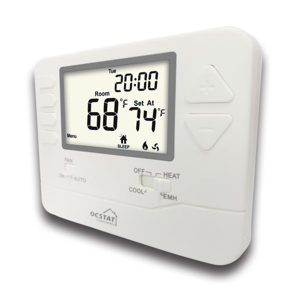 Quality 24V Digital 2 Heat / 1 Cool Room Heat Pump Thermostat With Dual Powered for sale