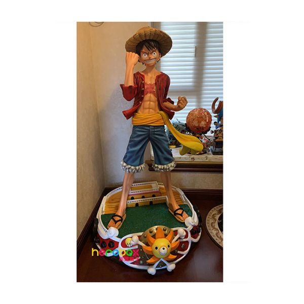 Quality Life Size Anime Figure One Piece Figure Luffy Sculpture Resin Luffy Statue for Decor for sale