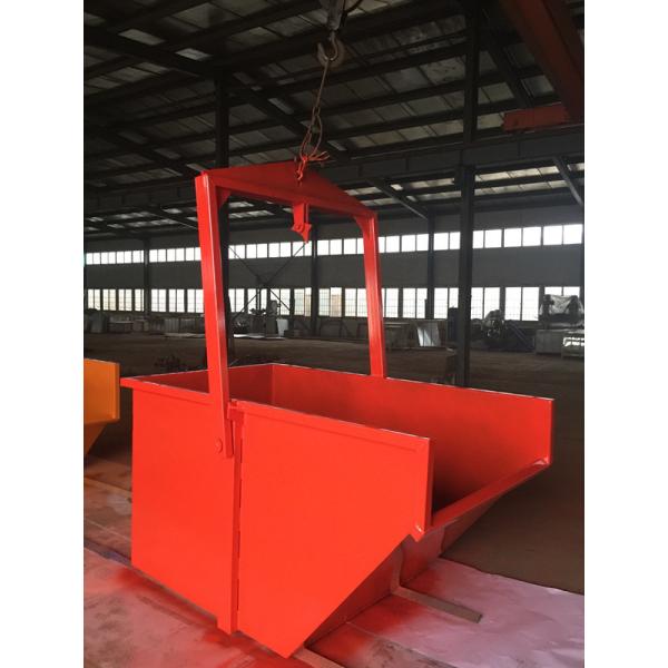 Quality 1 Yard Crane Boat Skip 3000lbs Self Dumping Skip Pan For Solid Waste for sale