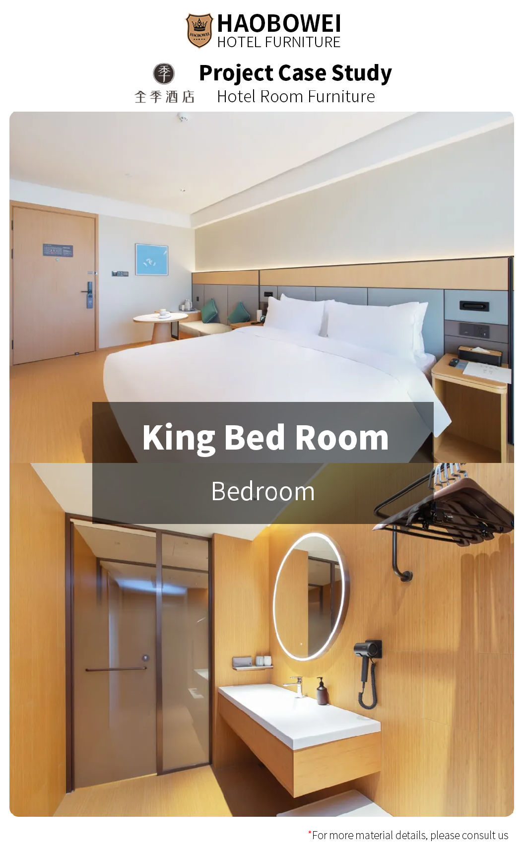 Wholesale Resort Hotel Furniture Bed Foshan China Modern Style Double Bedroom Set
