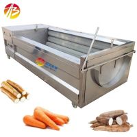 Quality 180 KG Capacity Ginger Peeling Machine Brush Roller Carrot Cassava Yam Washing for sale