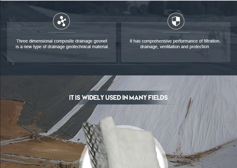 Good Hydraulic Conductivity 3D Drainage Composite Net for Tunnels