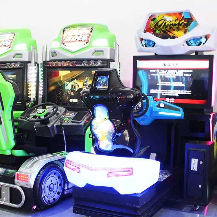 Gameplay screen showing racing action