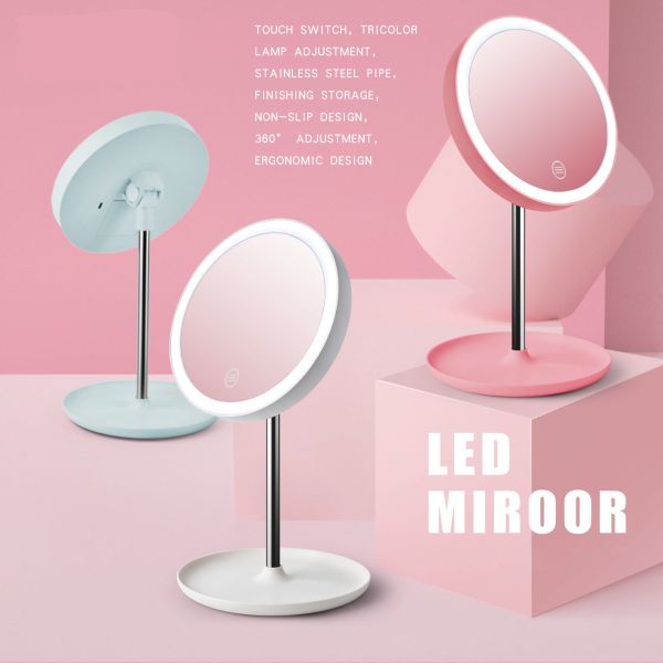 Quality 20x Magnifying Led Makeup Mirror For Table Desktop Oem for sale