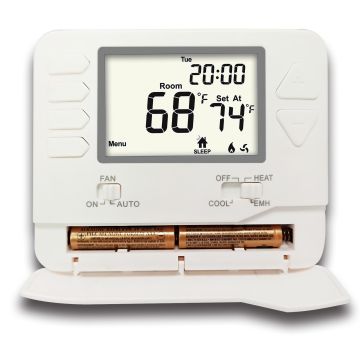 Quality 24V Digital Room Heat Pump Thermostat With Large Digital Display Dual Powered for sale
