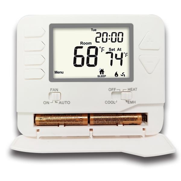 Quality 24V Digital 2 Heat / 1 Cool Room Heat Pump Thermostat With Dual Powered for sale