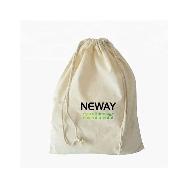 Quality Custom Recycle Organic Cotton Pouch Canvas Drawstring Dust Bag With Logo Print for Clothes Shoes Package for sale