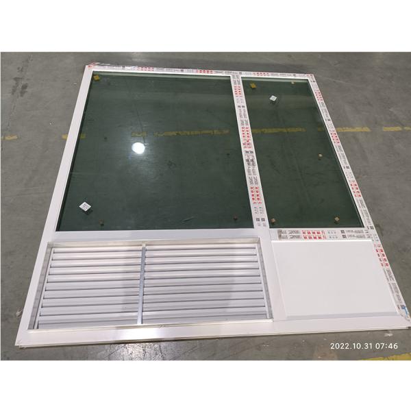 Quality Custom Aluminum Alloy Fixed Glass Window With Air Conditioning Vent for sale