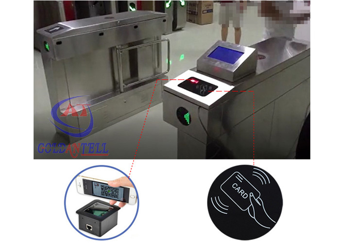 Quality infrared automatically turnstile mechanism barcode access swing hidden gate barrier for student access for sale