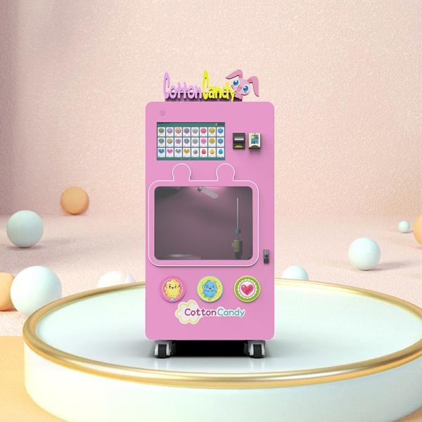 Quality Multi Flavors Robot Cotton Candy Vending Machine 220V Wireless Remote for sale