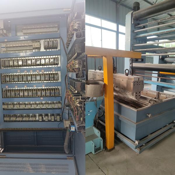 Quality Second Hand PP Woven Bag Machine Flat Yarn Extruder Machine With Pin Roller for sale