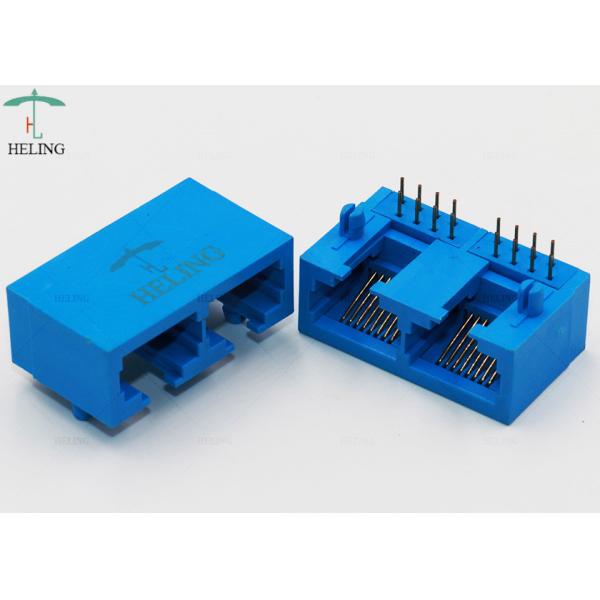 Quality Side Entry 1x2 Ports RJ45 Modular Jack Connector Thru - Hole MJ562208-U012-RN2 for sale