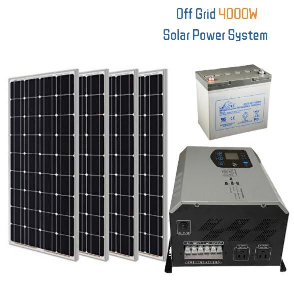 Quality 4kw Off Grid Solar Generator System 4unit Battery Home Solar Battery Systems for sale
