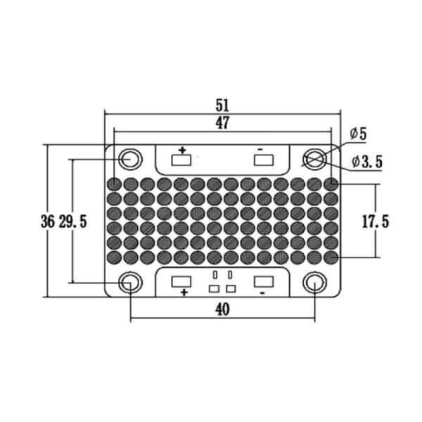 Quality 51*36mm 312W High Power UV Diode Module 385nm 395nm 405nm 15-18W/Cm² Cooper for sale