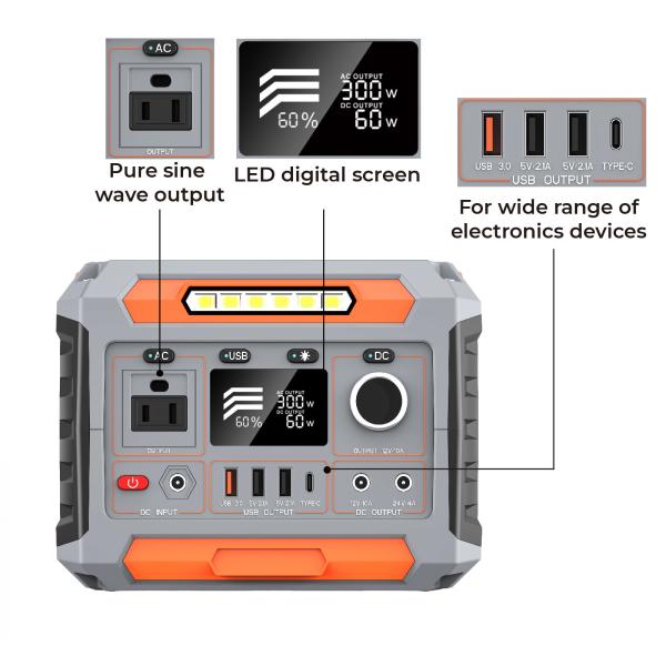Quality 300W 288Wh Portable Solar Panel Power Station With Wireless Charging for sale