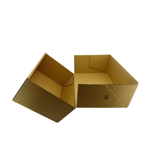 Quality Nature Brown Custom Logo E flute Foldable Carton Box For Packing for sale