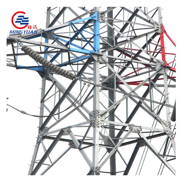 Quality Hot Dip Electric Power Transmission Line Steel Tower Galvanized Angular Lattice for sale
