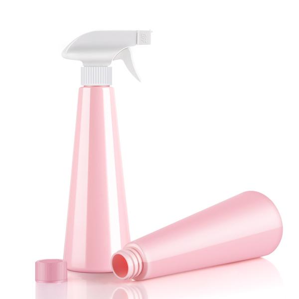Quality 400ML Eco Friendly Spray Bottles , Pink Empty PET Plastic Bottles With Trigger for sale