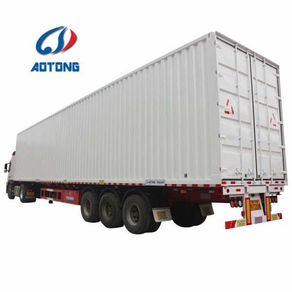 Quality 53ft Enclosed Box Cargo Dry Wing Van Truck Semi Trailer with 30-100T Max Payload for sale
