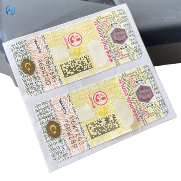 Quality Offset Printing Holographic Security Stickers Glossy/Matt Surface Permanent for sale