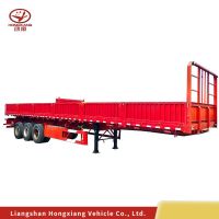 Quality Rear Hydraulic Cubic Meter U Shape 4 Axles Dump Trailers End Tipper Semi Trailer for sale