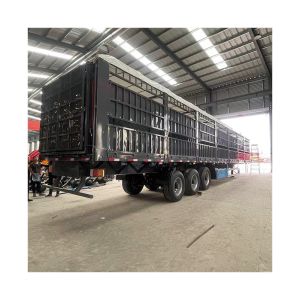 Quality Customized 3 Axle Side Wall Stake Fence Cargo Bags and Animal Transport Semi for sale