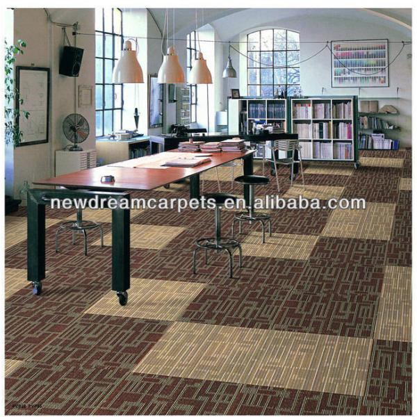 Quality 100 by 100 Size Loop Pile Office Fireproof Carpet Tile for Canton Carpet for sale