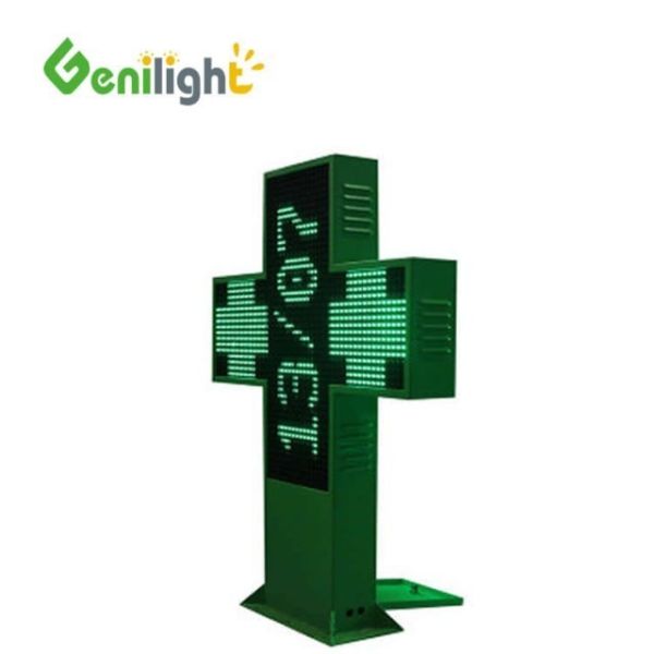 Quality 1G Pixel Configuration Custom Size Full Color Pharmacy LED Cross Sign with RGB for sale