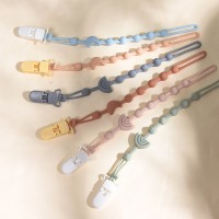 Quality Food Grade Silicone Baby Teething Chain Anti-Drop Toy Safety Pacifier Clip Chain for sale