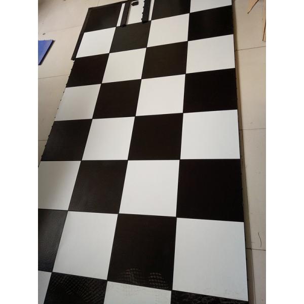 Quality Dark Wood Interlocking Portable Dance Floor Tile 300x300x12mm for sale