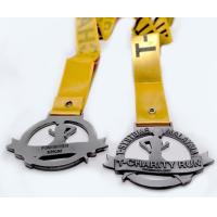 Quality ISO Zinc Alloy 60*3mm Shiny Silver Soft Enamel Medals for sale