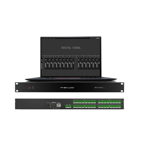 Quality 16x16 DSP Digital Processor 16CH Audio Matrix System For Conference Hotel for sale